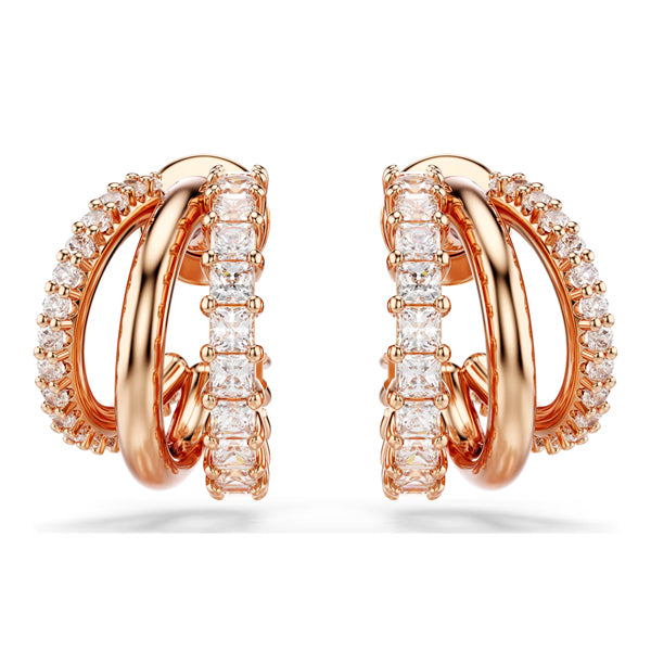 SWAROVSKI עגילי HYPERBOLA ציפוי רוז גולד – ילון סברובסקי