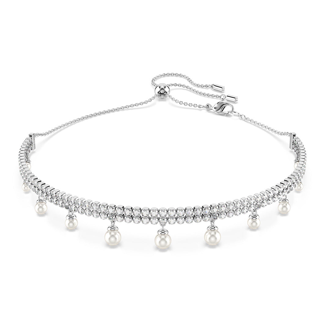 SWAROVSKI שרשרת צ'וקר CAPSULE ציפוי רודיום – ילון סברובסקי