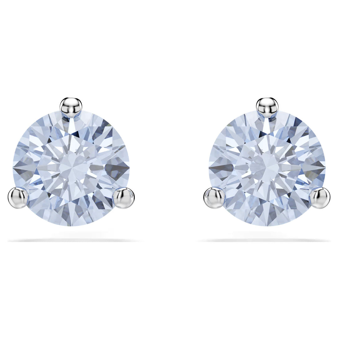 SWAROVSKI עגילי SOLITAIRE ציפוי רודיום – ילון סברובסקי
