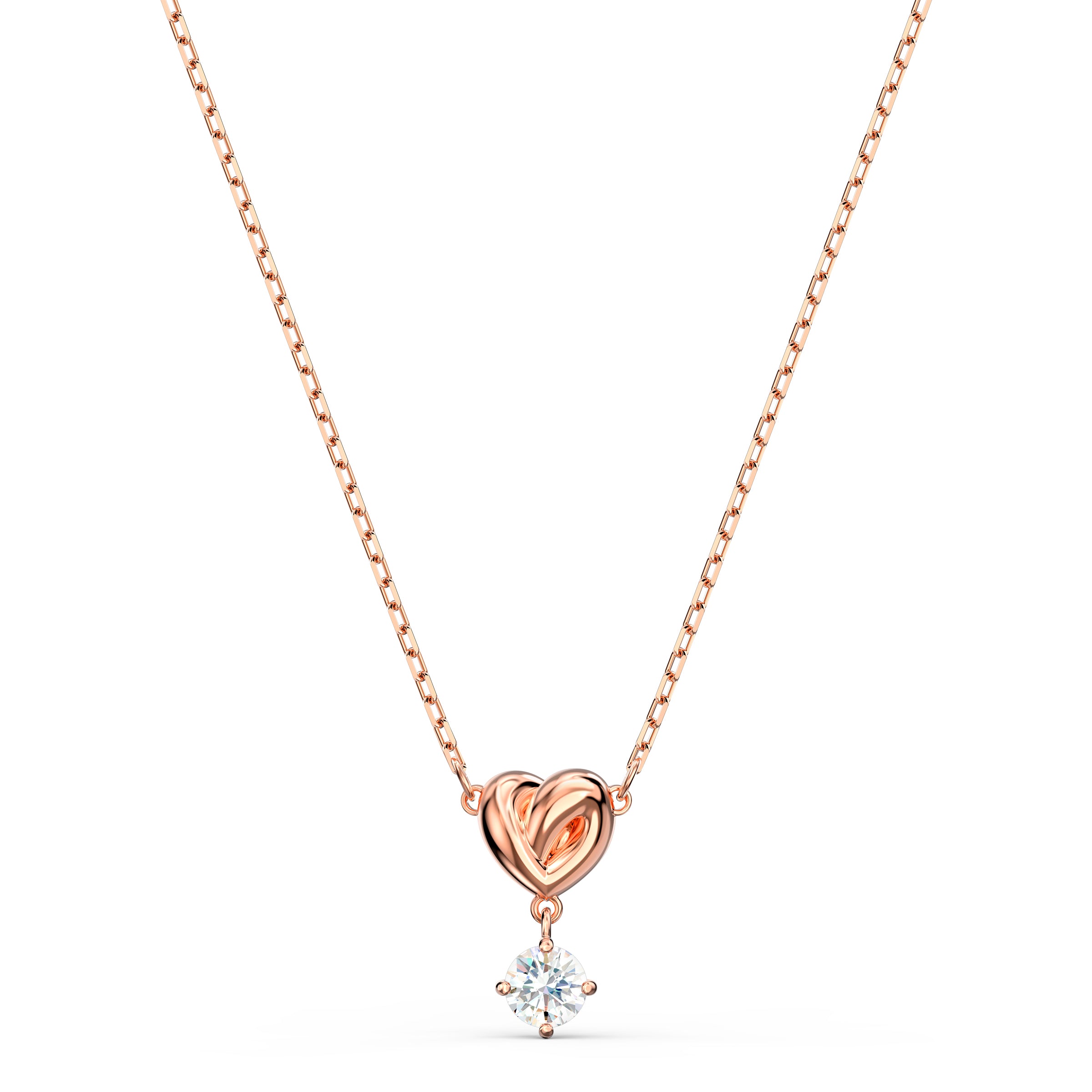SWAROVSKI שרשרת Lifelong Heart ציפוי רוז – ילון סברובסקי
