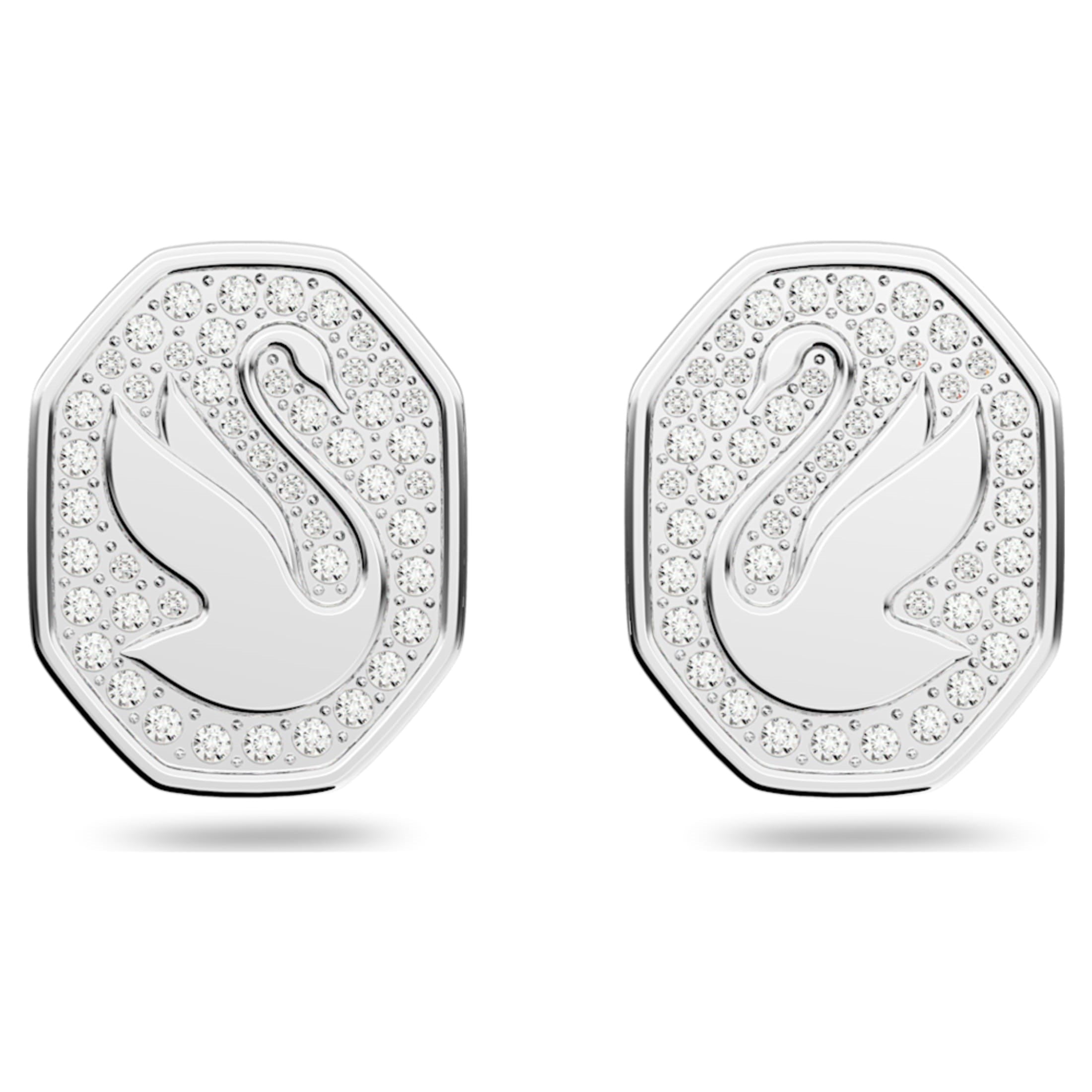 SWAROVSKI עגילי Signum stud ציפוי רודיום – ילון סברובסקי