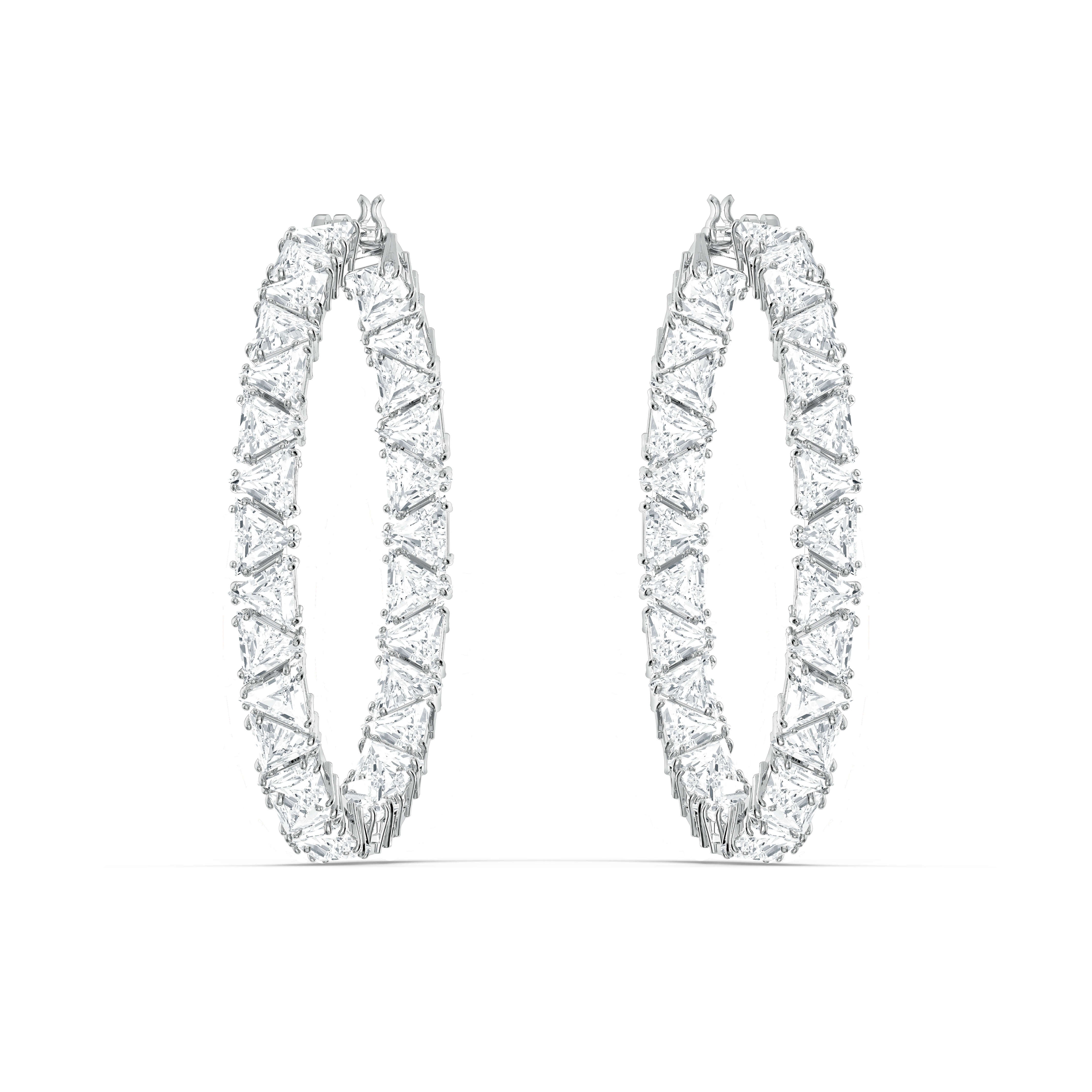 SWAROVSKI עגילי MILLENIA חישוק משולשים – ילון סברובסקי